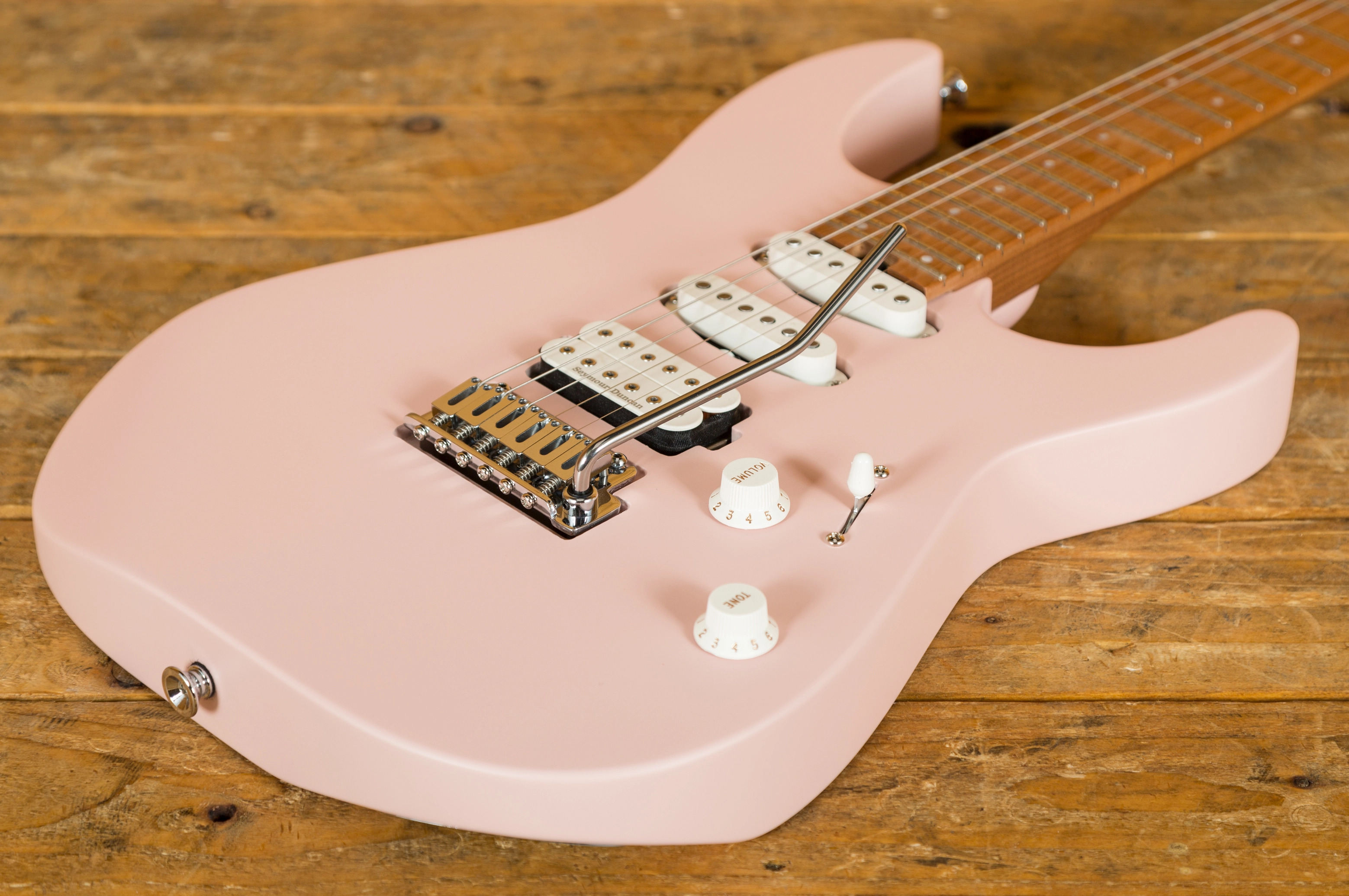 Charvel Pro Mod DK24 Dinky HSS 2PT - Shell Pink - Peach Guitars